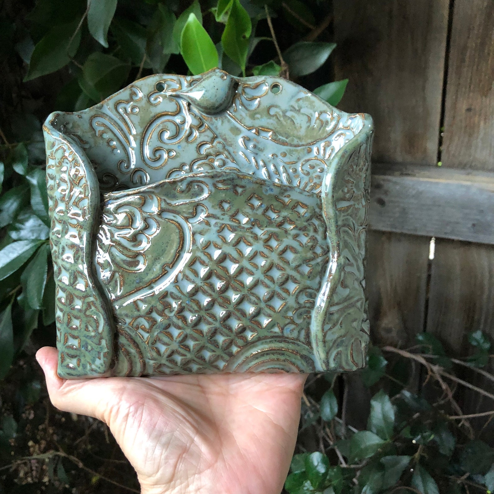 Hanging Wall Vase Pottery Hanging Pottery Container Flowers - Etsy