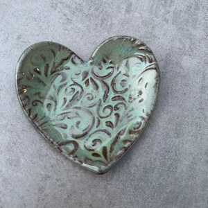 Heart Dish, Heart-shaped Ceramic Bowl, Handcrafted Pottery Heart Dish ...