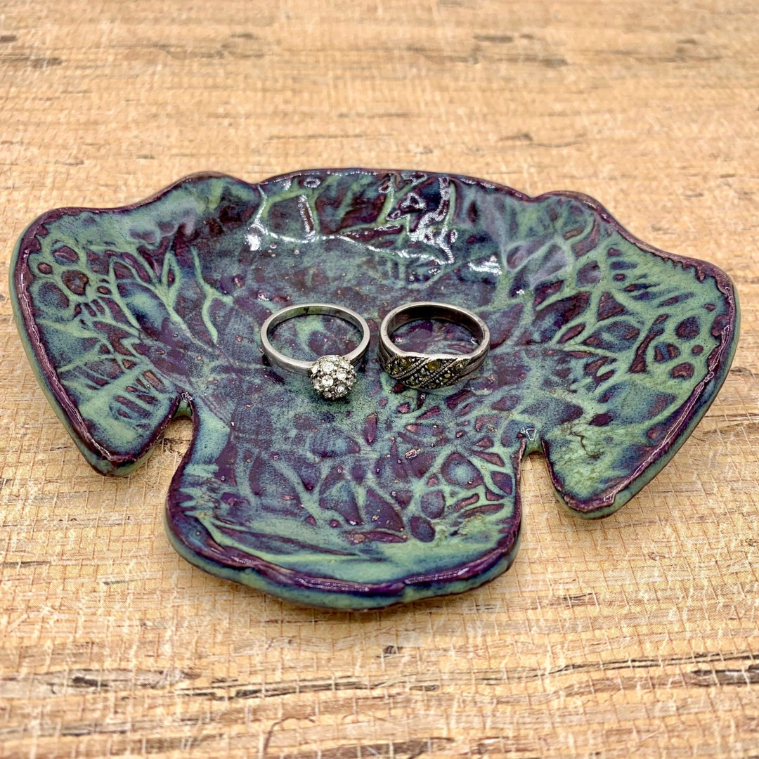 Dog Shaped Ring Dish Pottery, Handmade Dog Themed Jewelry Dish, Ceramic ...