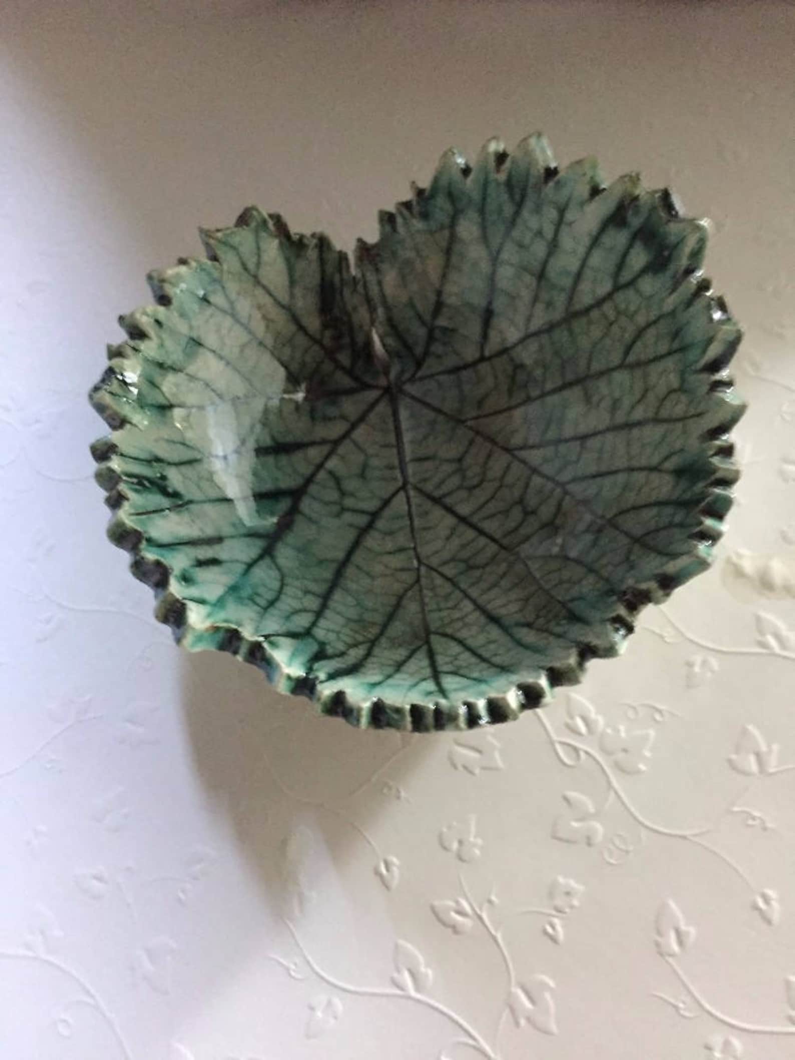 Ceramic Leaf Bowl Leaf Dish Ceramic Spoon Rest Grape Leaf - Etsy