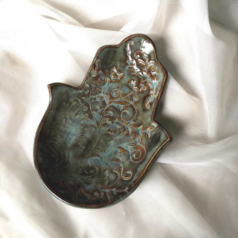 Handmade Ceramic Hamsa Ring Dish Pottery Hamsa Jewelry Dish | Etsy