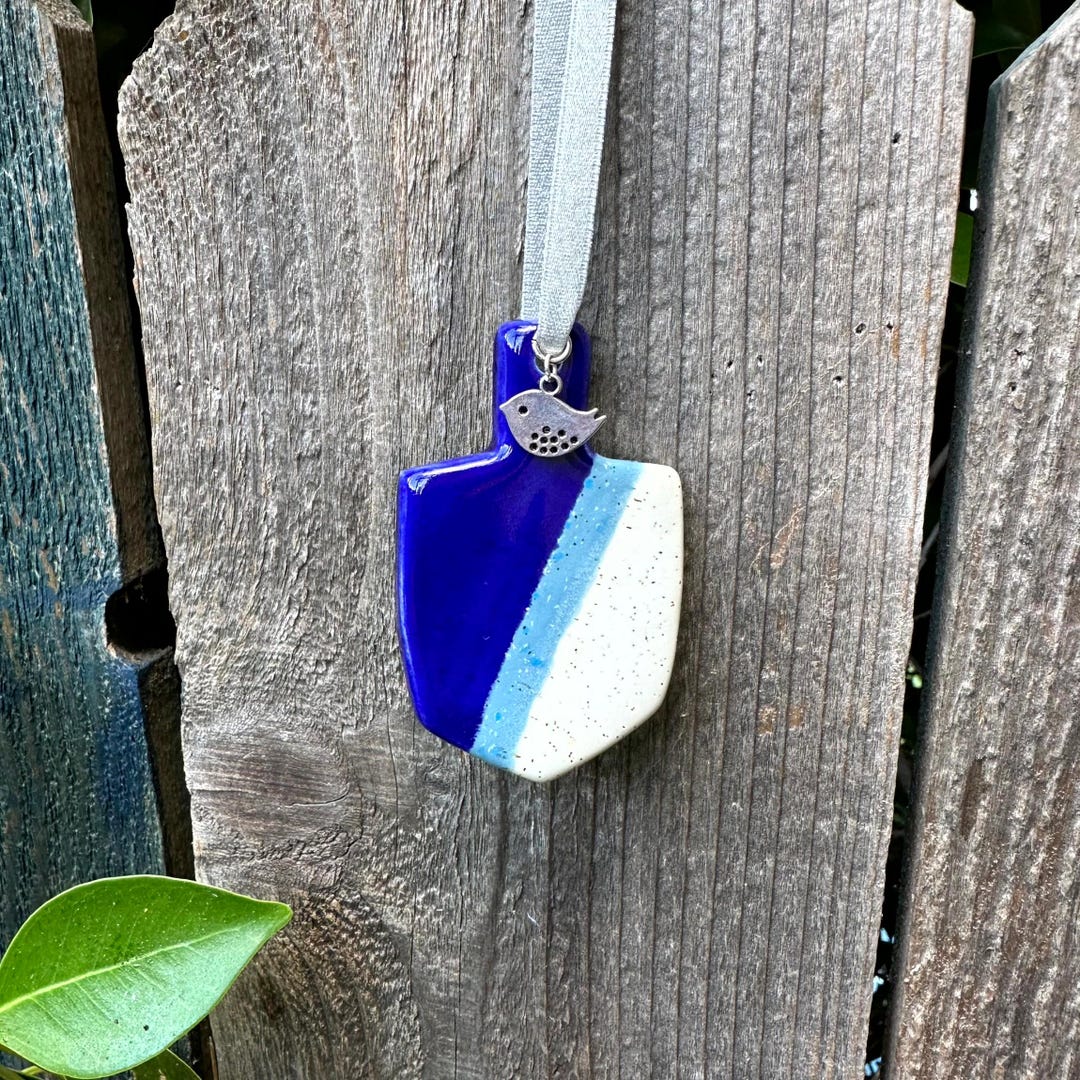 Dreidel Ornament, Handcrafted Ceramic Hanging Dreydel Ornament ...