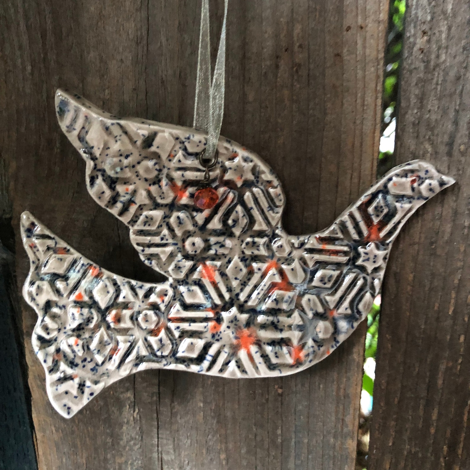Dove Ornament Pottery Handmade Ceramic Christmas Bird - Etsy