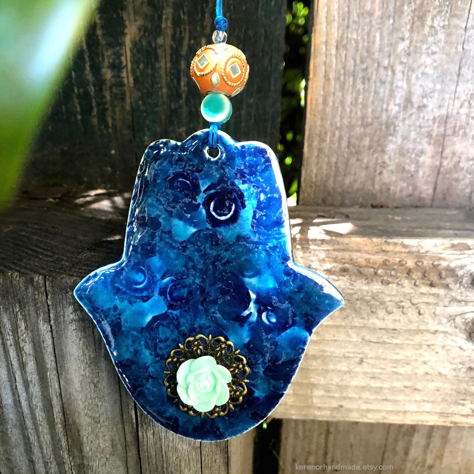 Ceramic Hamsa Hand Ceramic Khamsa Amulet Protection Amulet - Etsy