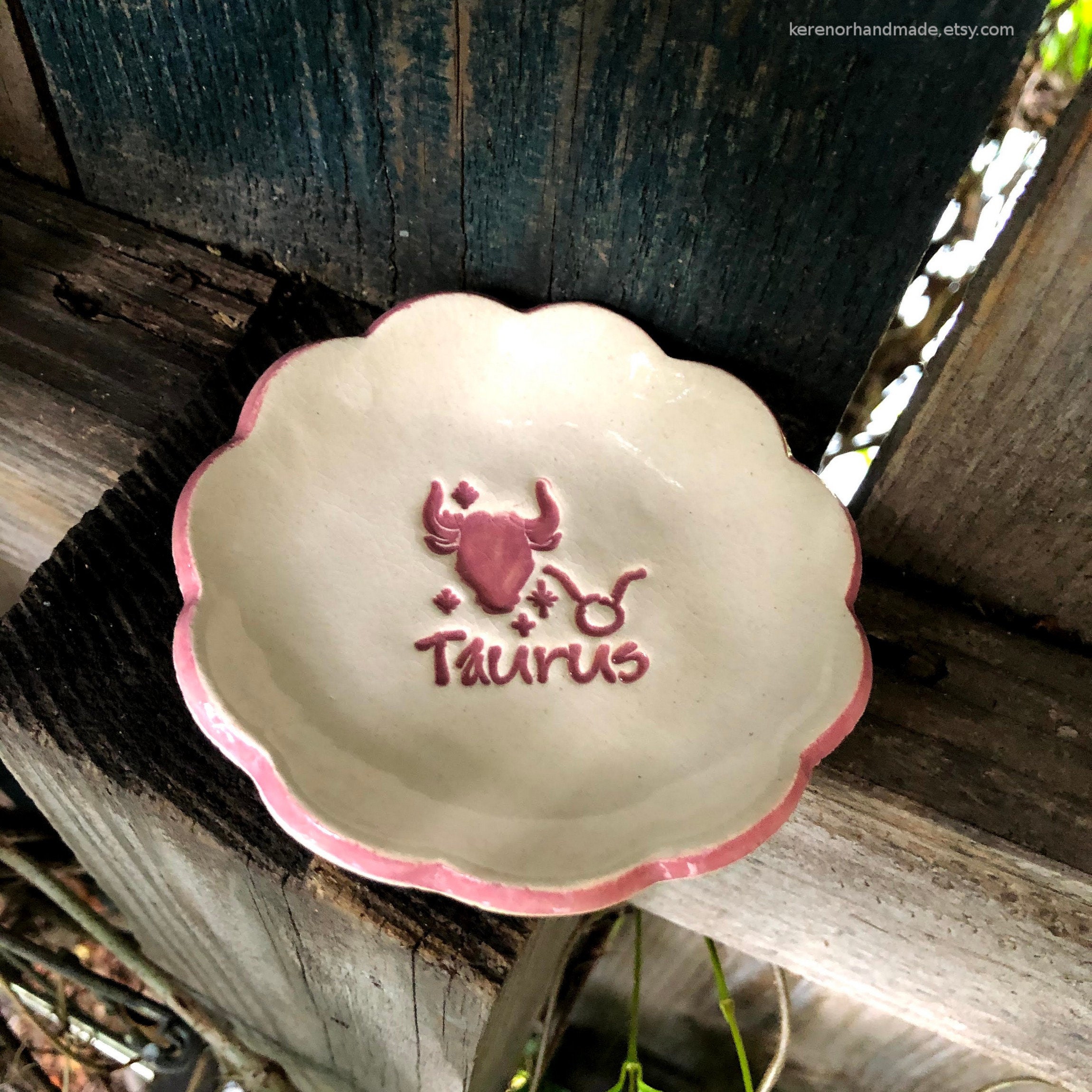 Taurus gift Ceramic Taurus dish Zodiac sign ceramic dish | Etsy