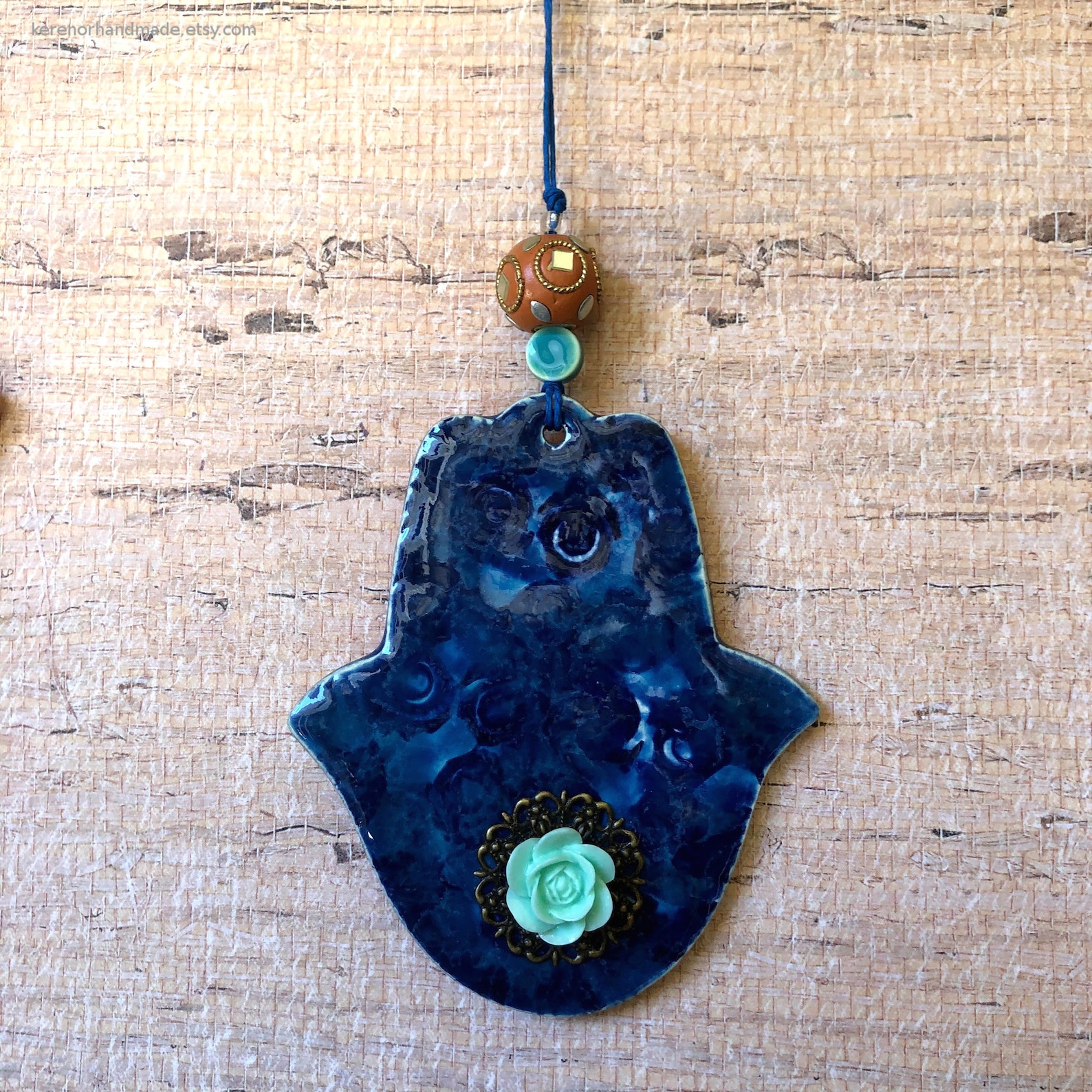 Ceramic Hamsa Hand Ceramic Khamsa Amulet Protection Amulet - Etsy