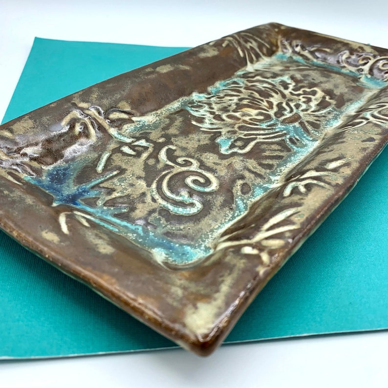 Handmade Ceramic Serving Tray Handmade Stoneware Tray Green | Etsy