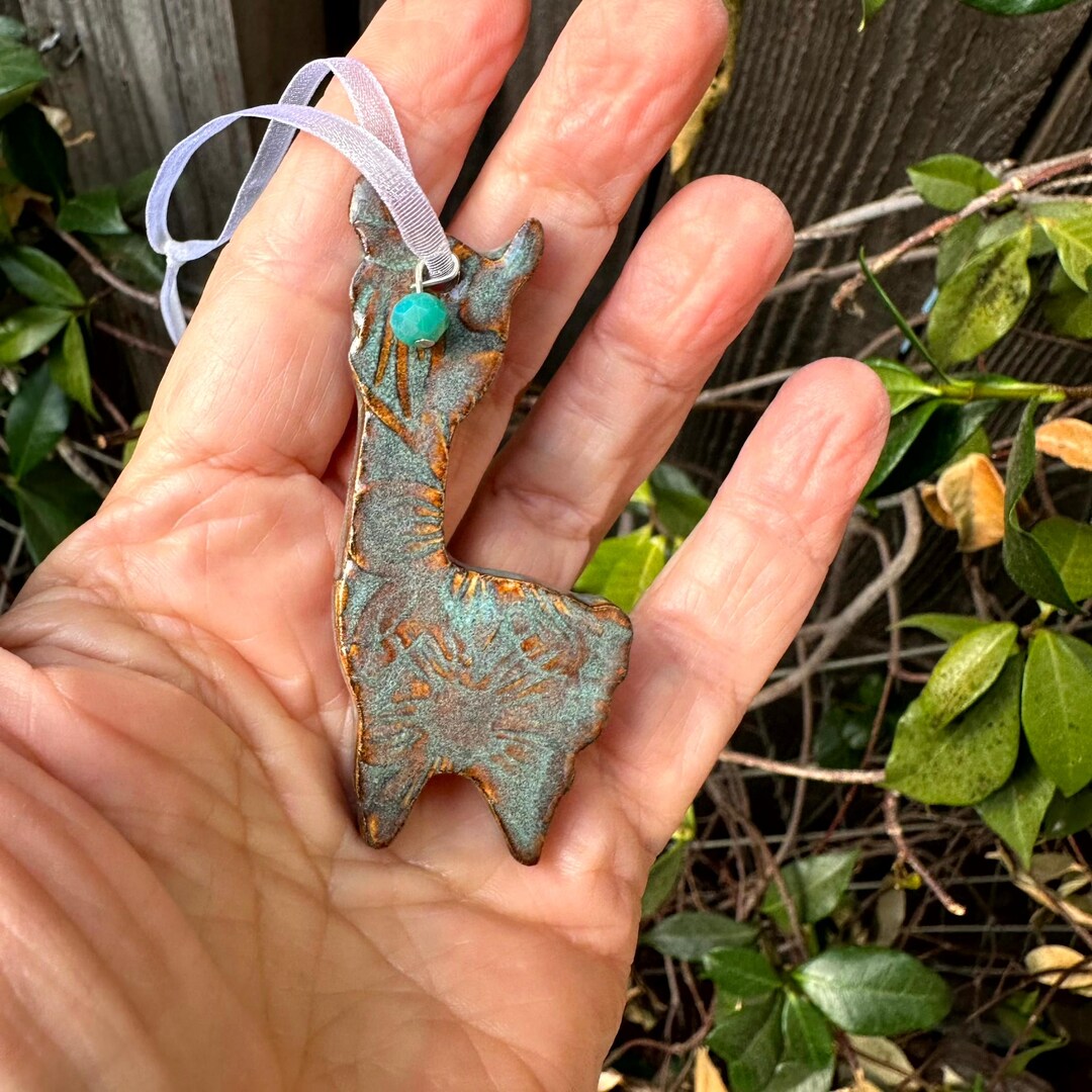 Llama Ornament, Handcrafted Ceramic Llama Hanging Decoration, Llama ...
