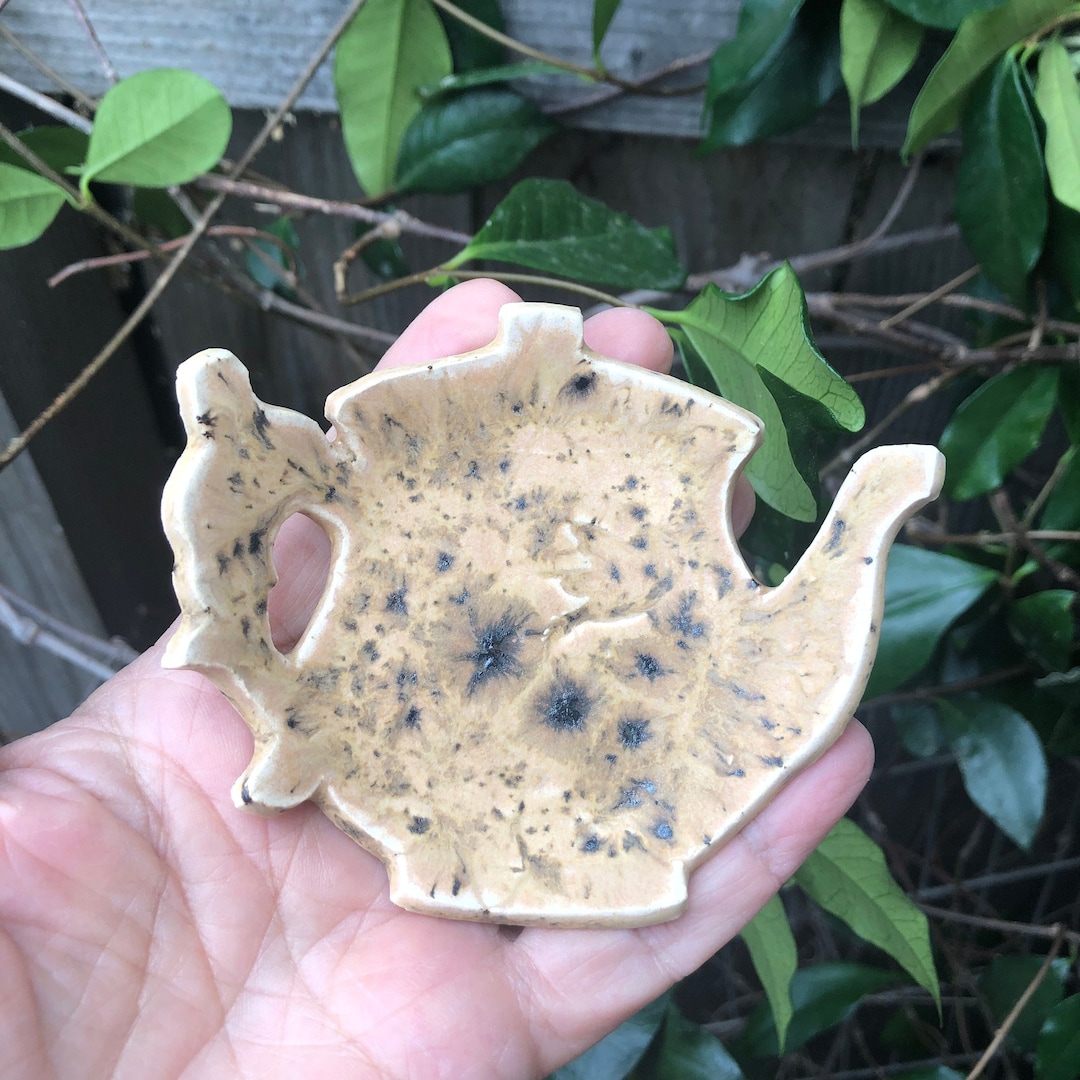 Teabag Dish, Teapot-shaped Ceramic Dish, Handcrafted & Beautifully ...