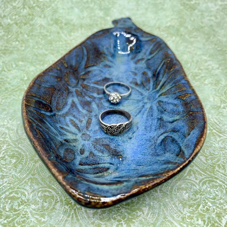 Pear Shaped Jewelry Dish, Blue Pottery Pear Shaped Sage Bundle Smudging ...