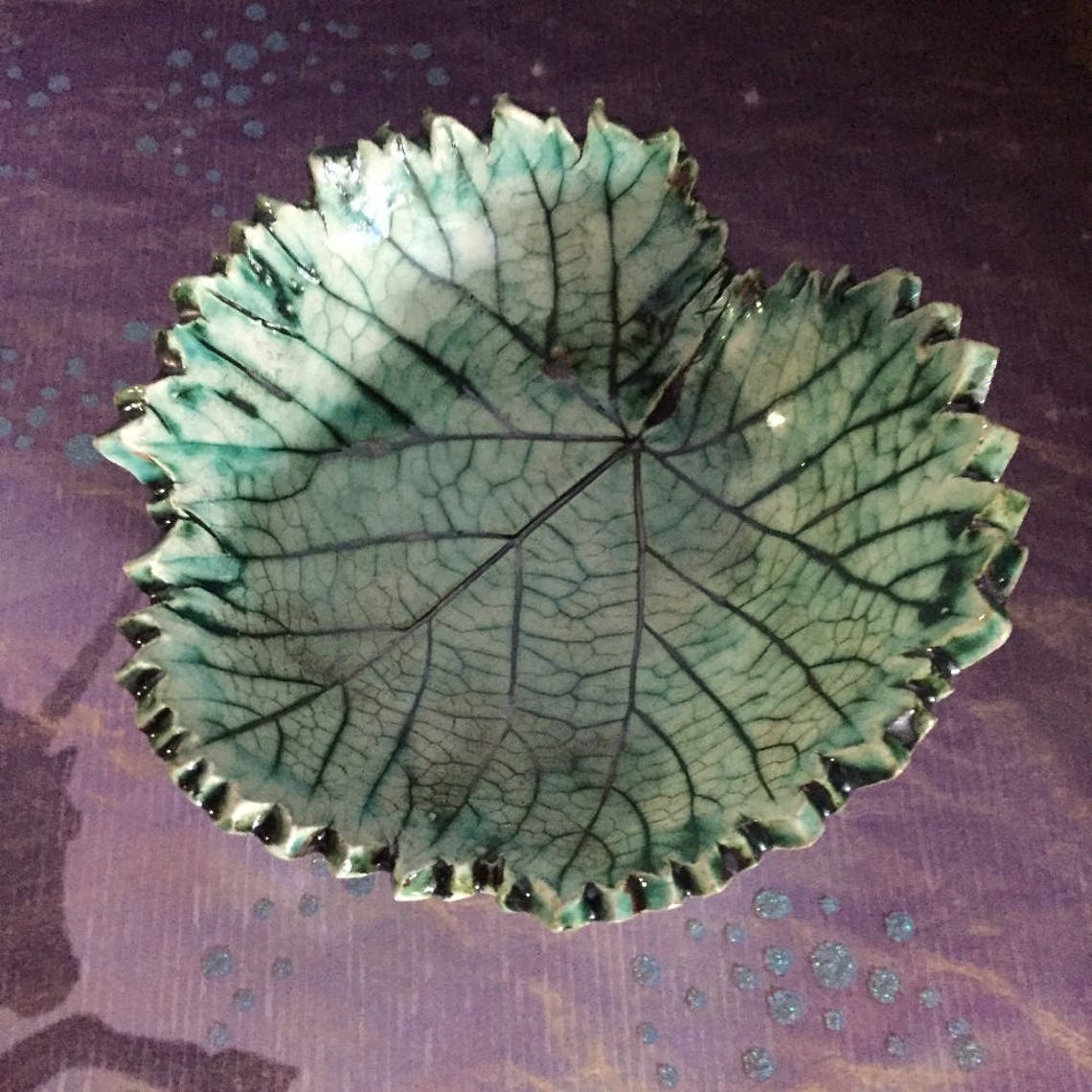 Ceramic Leaf Bowl Leaf Dish Ceramic Spoon Rest Grape Leaf - Etsy