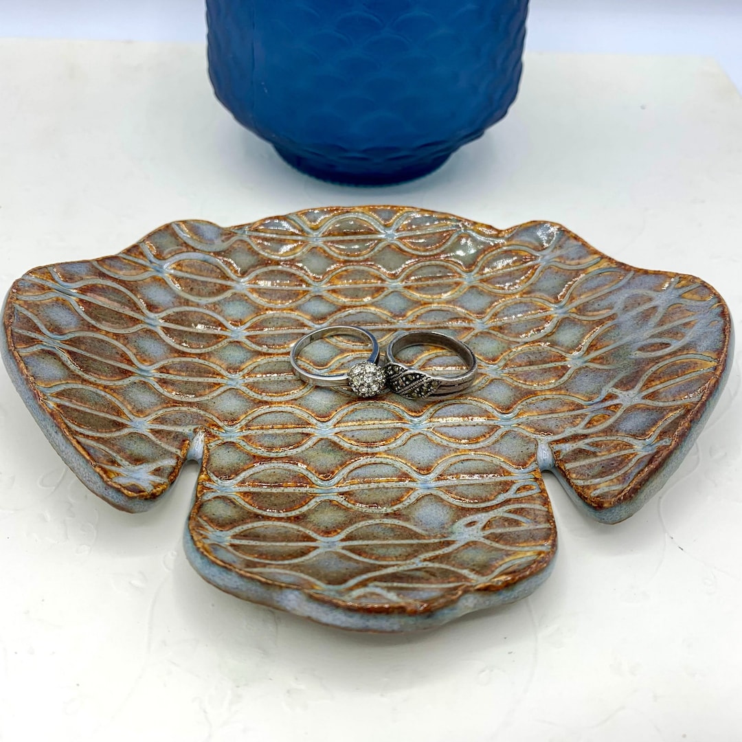 Dog Shaped Ring Dish Pottery, Handmade Dog Themed Jewelry Dish, Ceramic ...