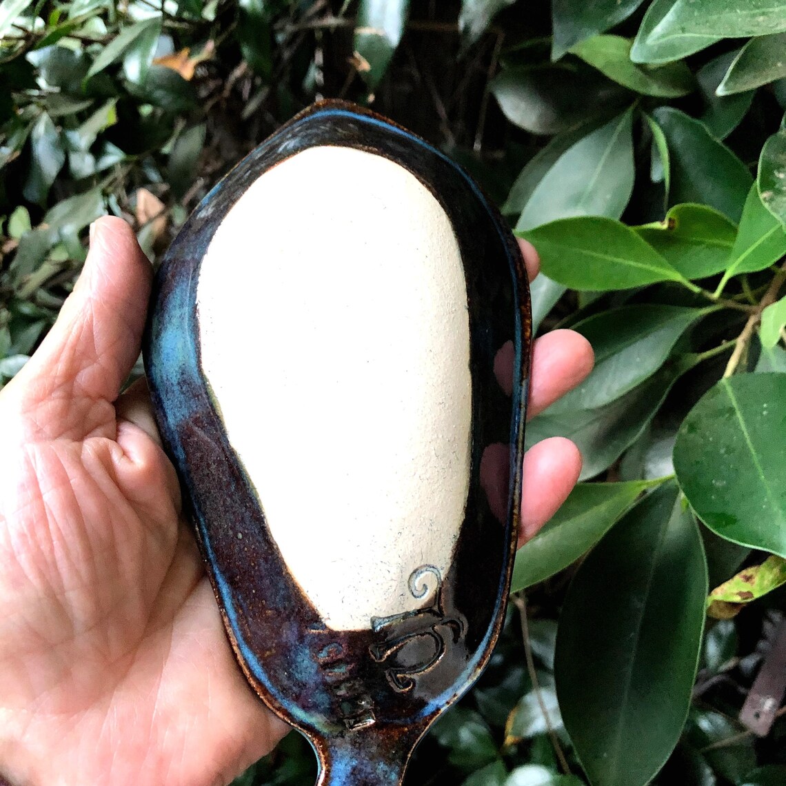 Pear Shaped Jewelry Dish, Blue Pottery Pear Shaped Sage Bundle Smudging ...