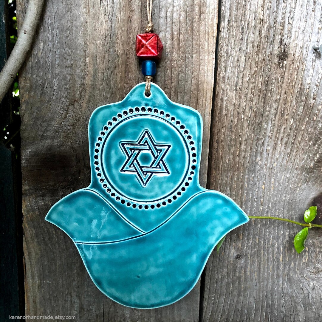 Hamsa Hand Home Blessing, Hamsa Wall Decor, Protection Amulet, Magen ...