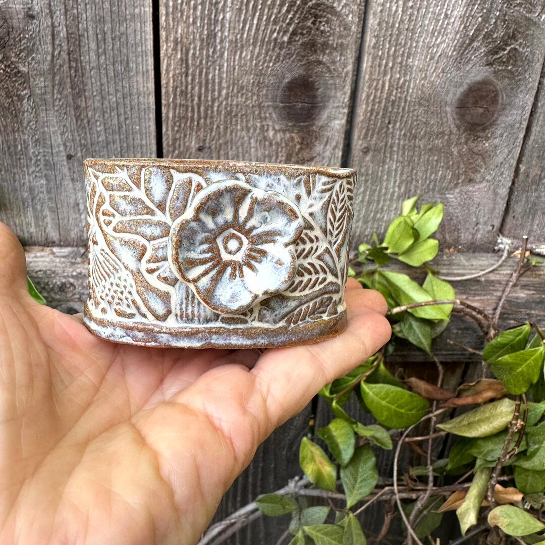 Sugar Packet Jar, Handcrafted Ceramic Jar, Toothpick Holder Pottery, Q ...