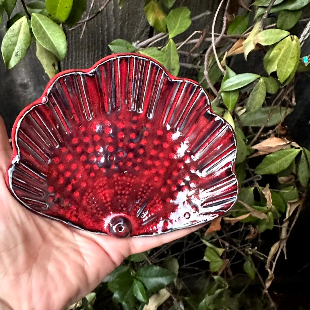 Incense Stick Holder, Handcrafted Pottery Incense Holder, Clam Shell ...