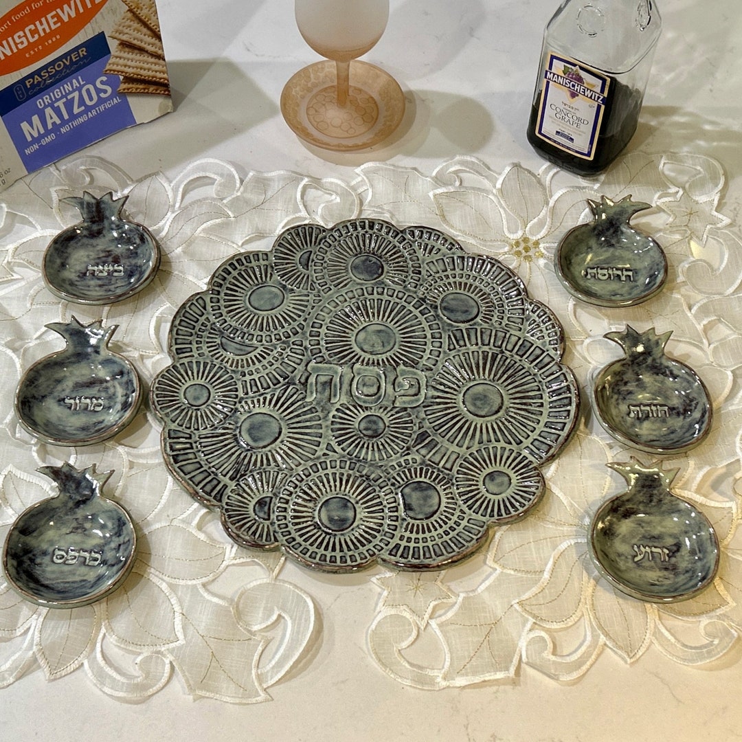 Seder Plate, Passover Seder Plate, Seder Plate and Bowls, Seder Plate ...