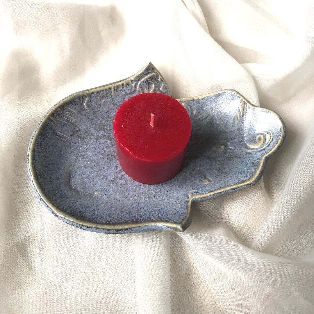 Handmade Ceramic Hamsa Ring Dish, Pottery Hamsa Jewelry Dish, Hamsa ...