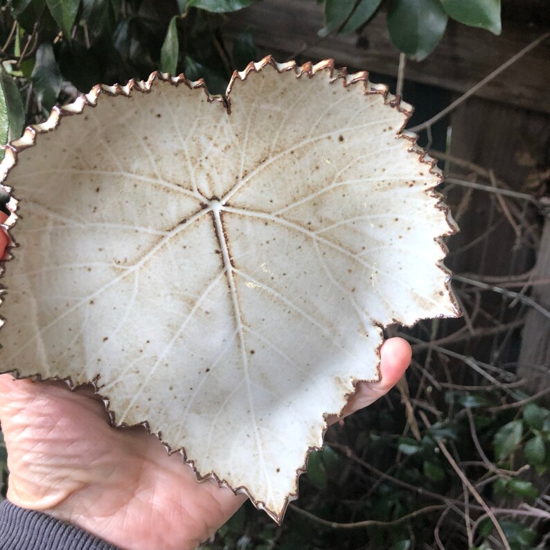 Grape Leaf Ring Dish Pottery Real Leaf Ceramic Soap Grape - Etsy