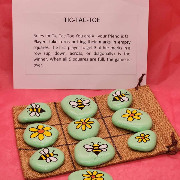 Rock Tic Tac Toe - Etsy