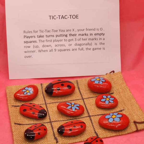 Rock Tic Tac Toe - Etsy