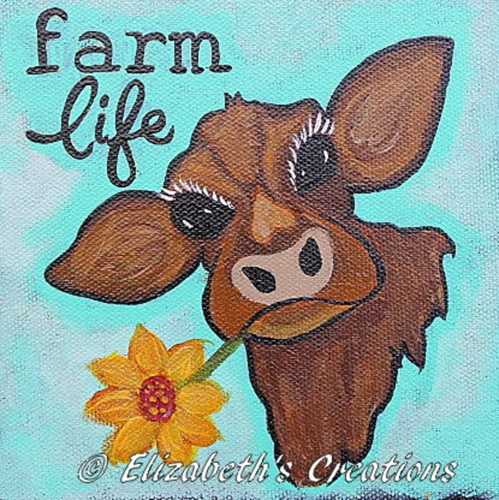 Farm Life Cow Mandala Art Farm Life Painted Mandala cow | Etsy