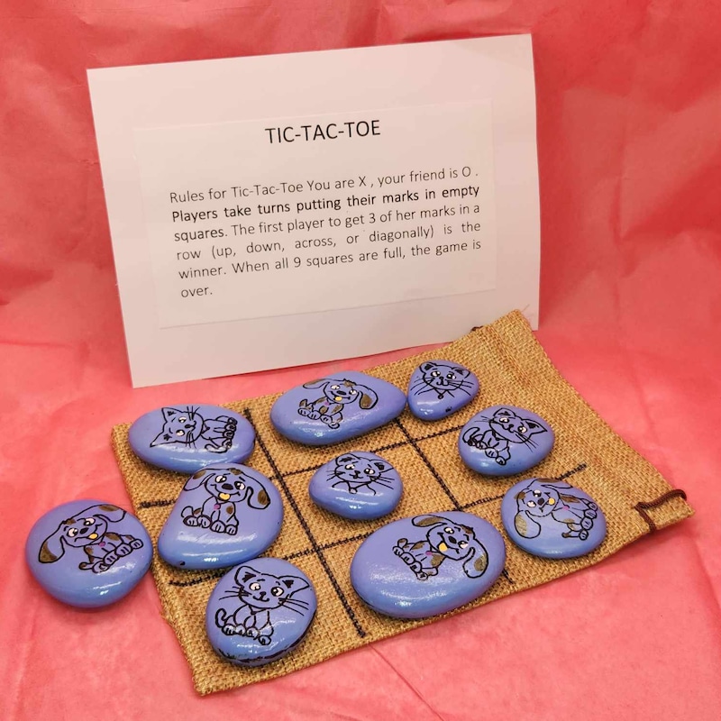 Rock Tic Tac Toe - Etsy