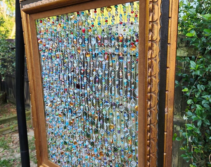 Chicken Wire Suncatcher, Framed Chicken Wire, Framed Suncatcher, Wired ...