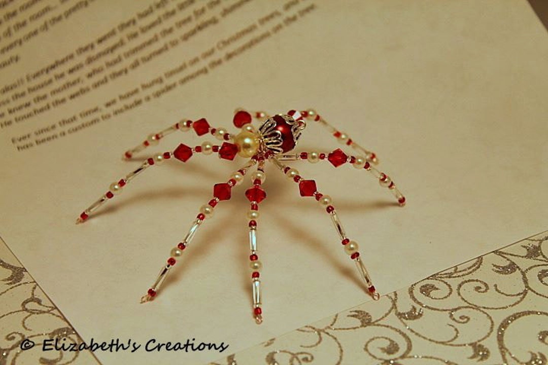 Christmas Spider Ornament: Red Swarovski Crystal Holiday Decor - Etsy