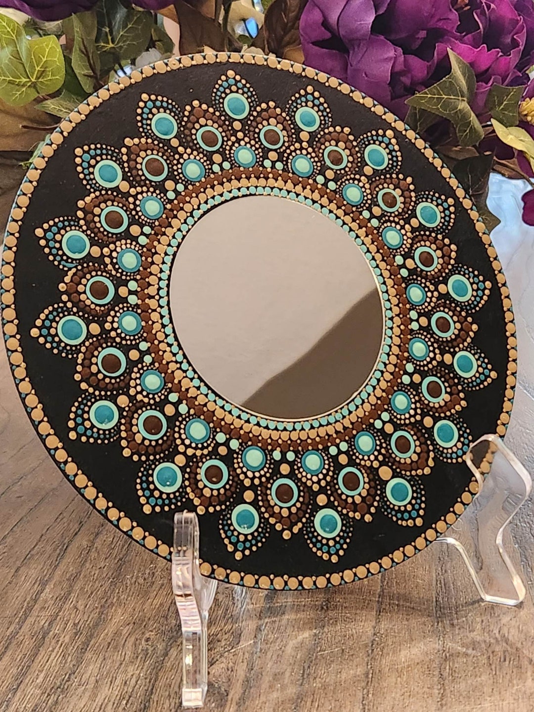 Mandala Art - Mirror Wall Art - Hand Painted Mandala - Mandala - Dot ...