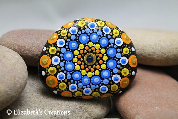 Mandala Rock Art Mandala Stone Painted Rocks Hand | Etsy