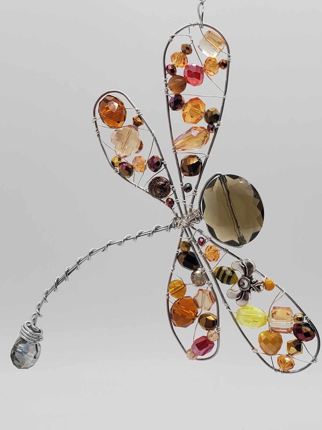 Beaded Dragonfly Sun Catcher, Dragonfly, Dragonfly Suncatcher, Anisoptera, Odonata, Suncatcher ...
