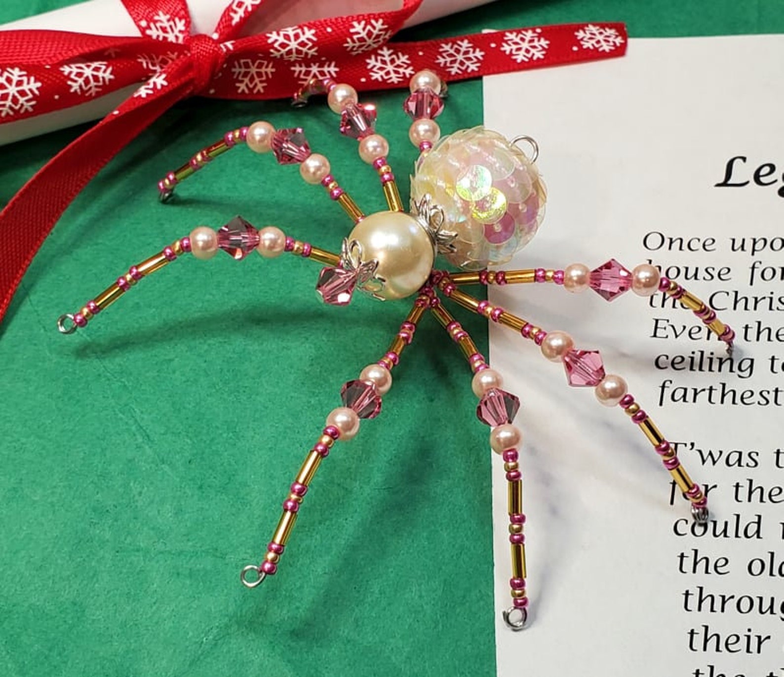 Christmas Spider Ornament With Christmas Spider Legend Spider - Etsy