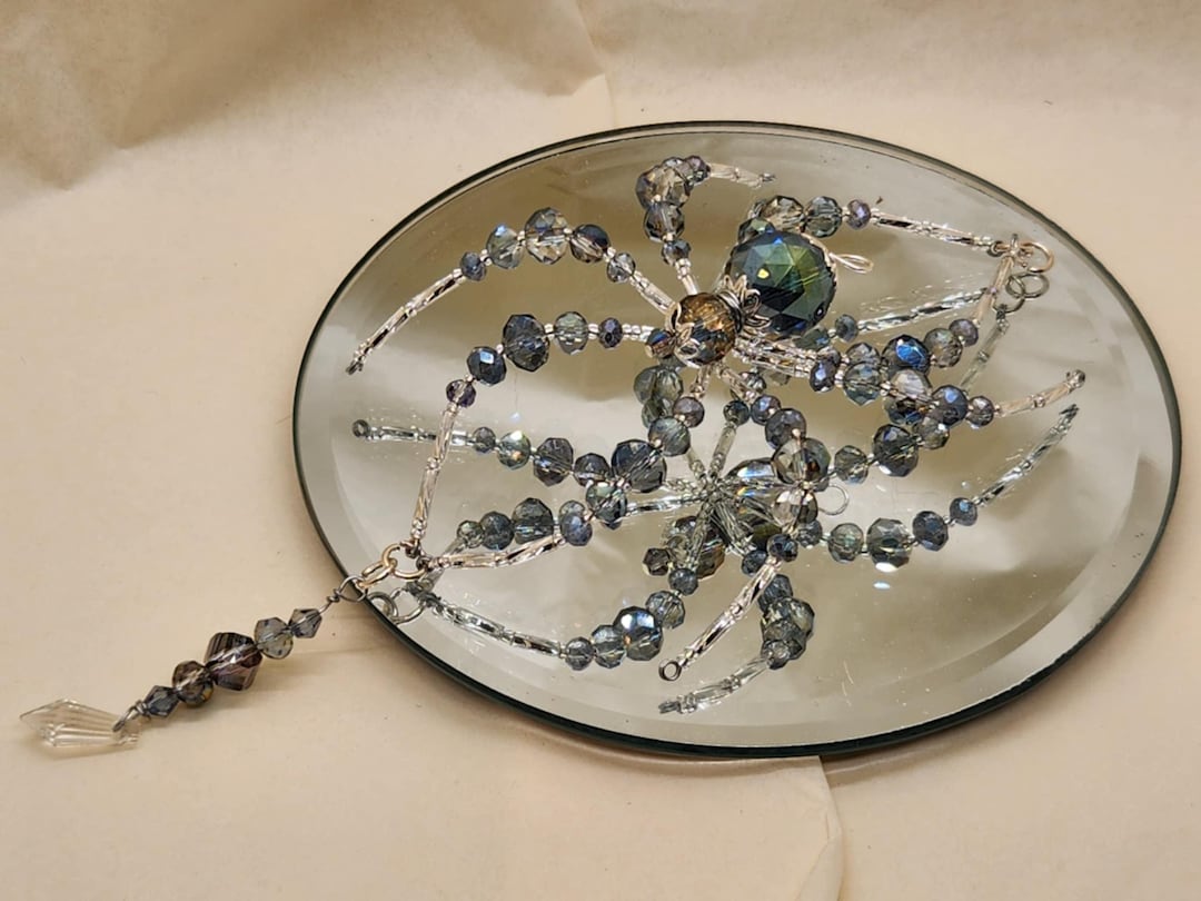 Christmas Spider Ornament: Smokey Blue Swarovski Crystals, Spider ...