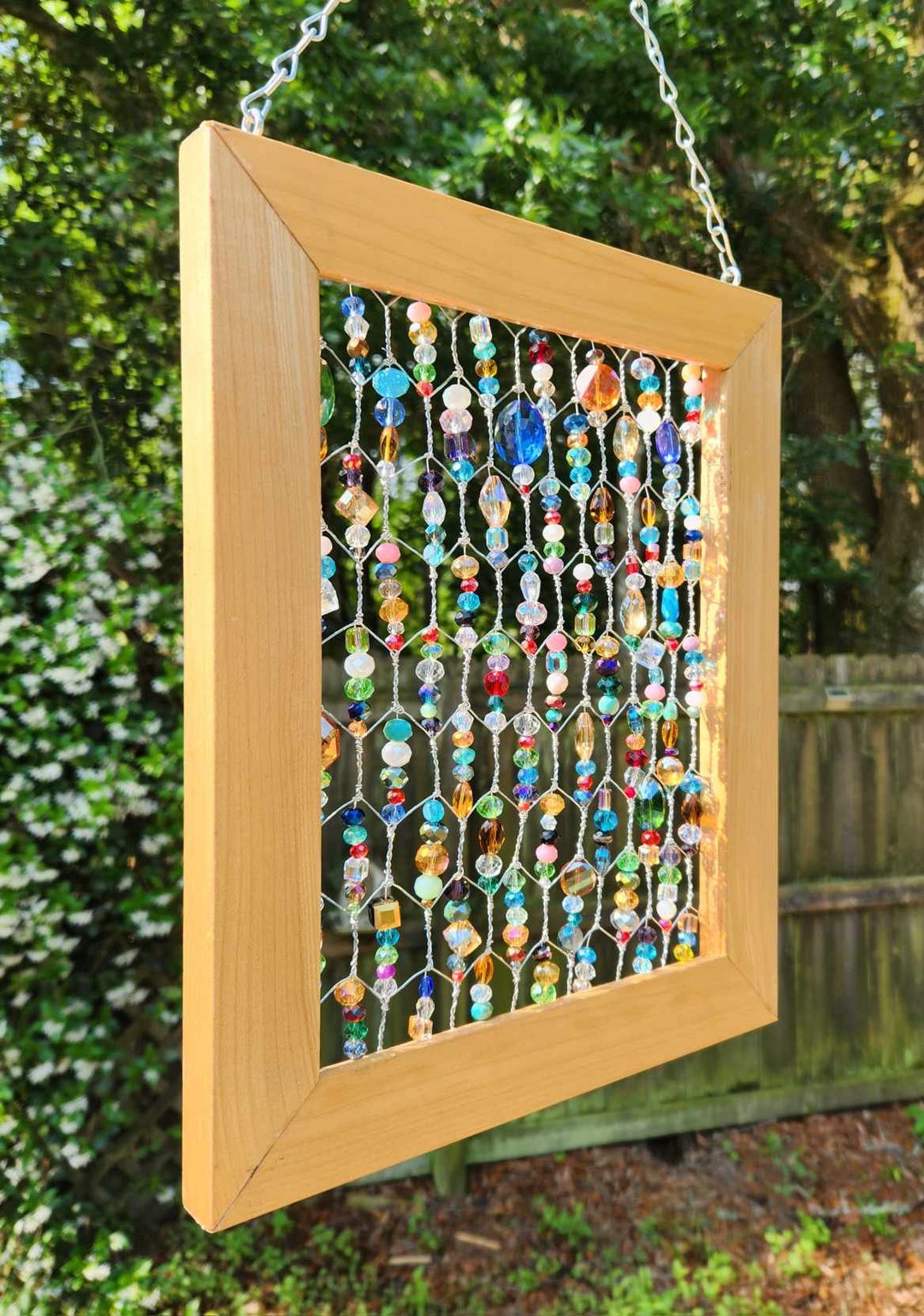 Chicken Wire Suncatcher, Framed Chicken Wire, Framed Suncatcher, Wired ...