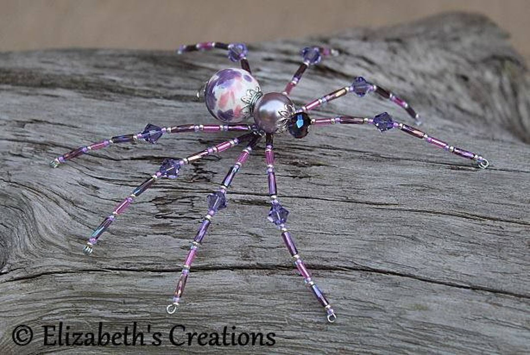 Christmas Spider Ornament: Purple Swarovski Crystal Holiday Decor - Etsy