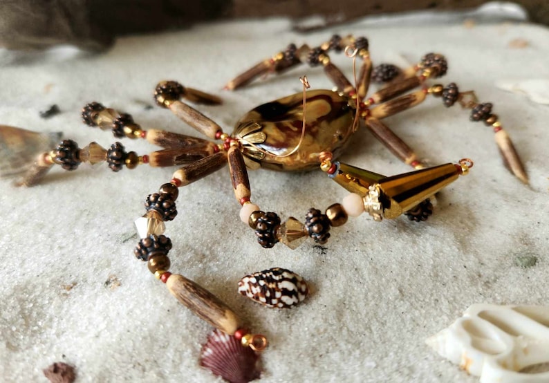 Beaded Crab Suncatcher: OOAK Collectible Art - Etsy