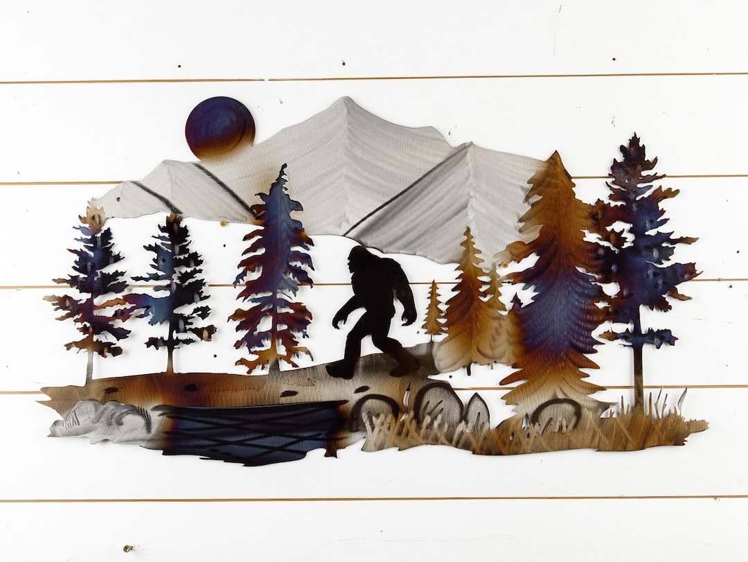 Bigfoot | Metal Wall Art | Metal Home Decor | Outdoor Scene | Sasquatch ...