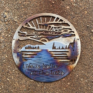 Life is Better at the Lake Metal Wall Art Metal Home Decor Lake Life ...