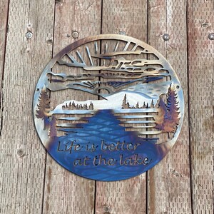 Life is Better at the Lake Metal Wall Art Metal Home Decor Lake Life ...