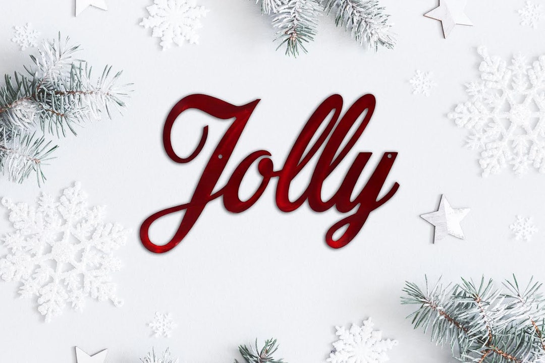 Jolly | Metal Wall Art | Metal Home Decor | Christmas | Holiday ...