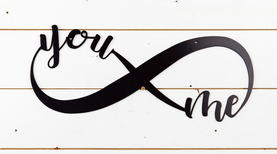 You and Me Metal Wall Art | Infinity Sign, Couples Home Decor - Etsy
