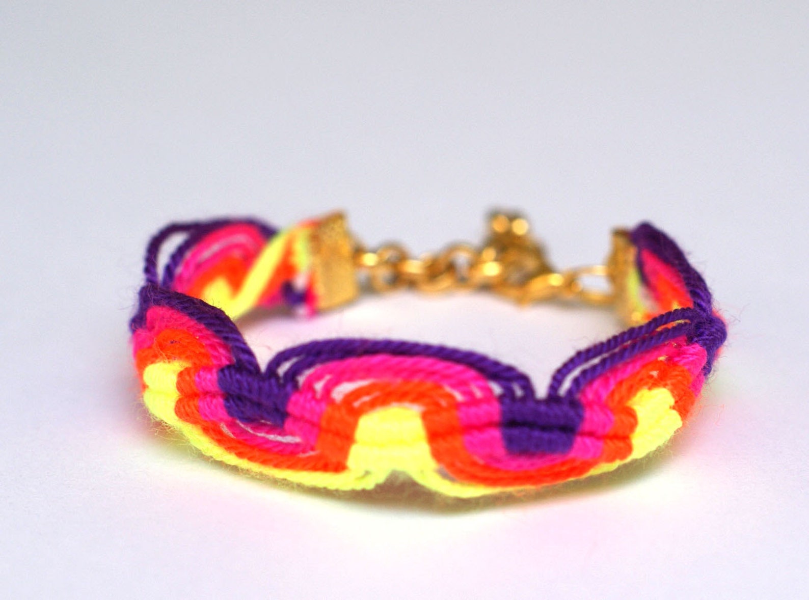Neon Macrame Bracelet No.1 - Etsy