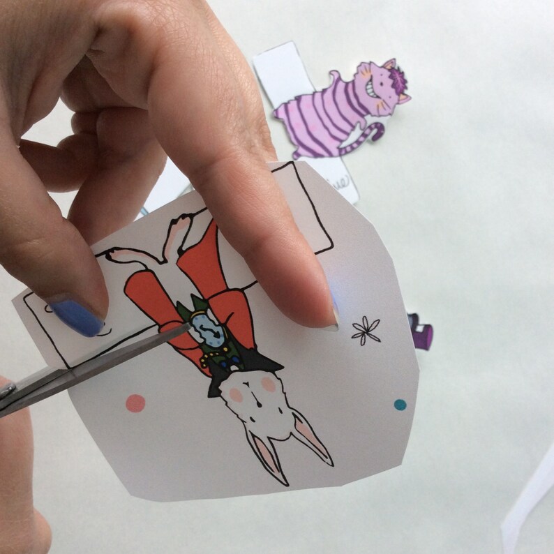Alice in Wonderland Paper Finger Puppets By Curmilla | Etsy