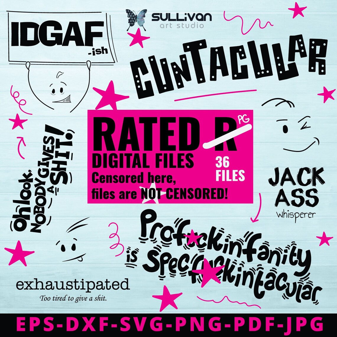 IDGAF Sarcastic Svg Bundle, Sarcastic Svg Files, Funny Quotes Svg Dxf ...
