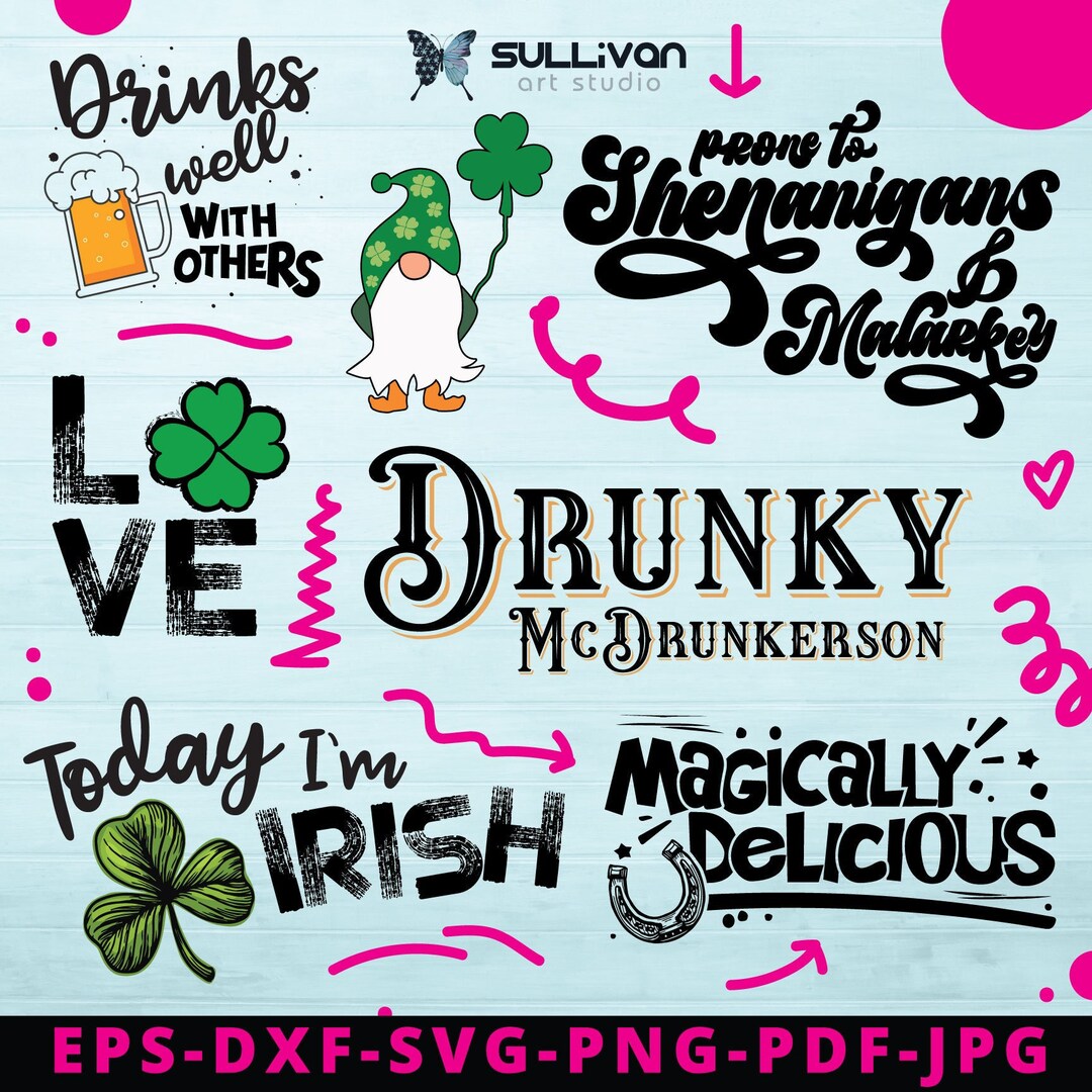 Irish Sarcastic Svg Bundle, Irish Svg Files, St Patricks Day Svg ...