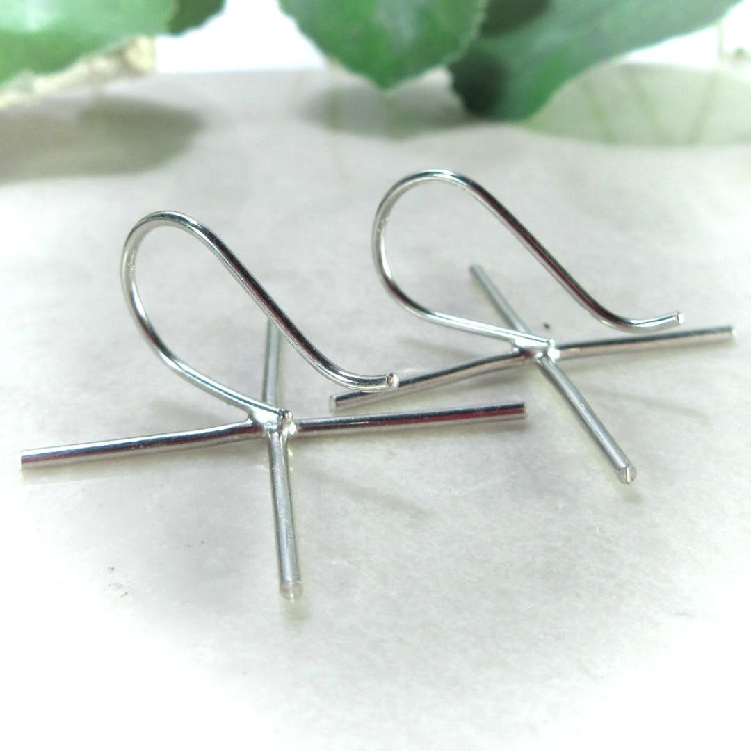 Claw French Earring Wire Blanks Sterling Silver Plain 20 Gauge Raw ...
