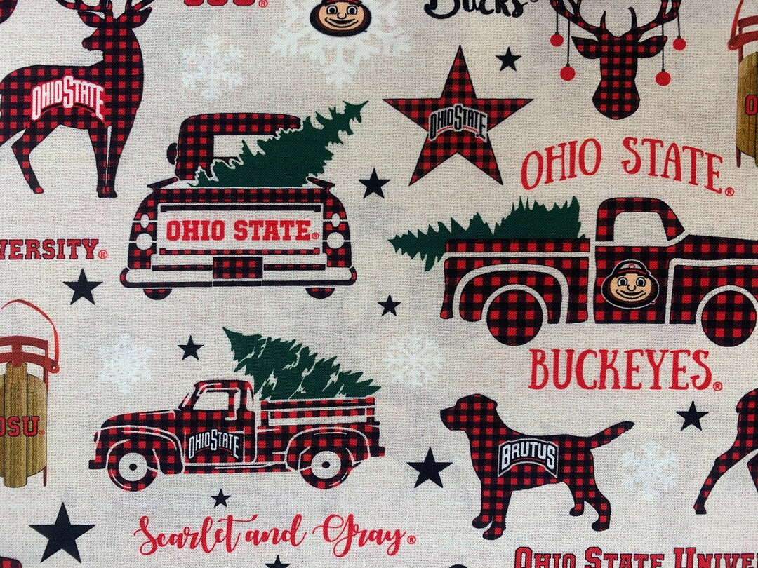 Ohio State Buckeye Fabric - Etsy