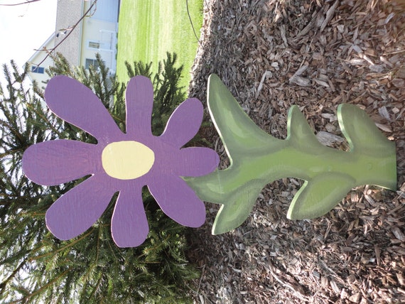 Items similar to Whimsicle wooden garden flower on Etsy