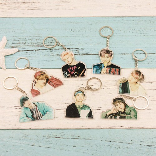Cute Kpop BTS Bangtan Boys Acrylic BTS Keychain Keyring - Etsy